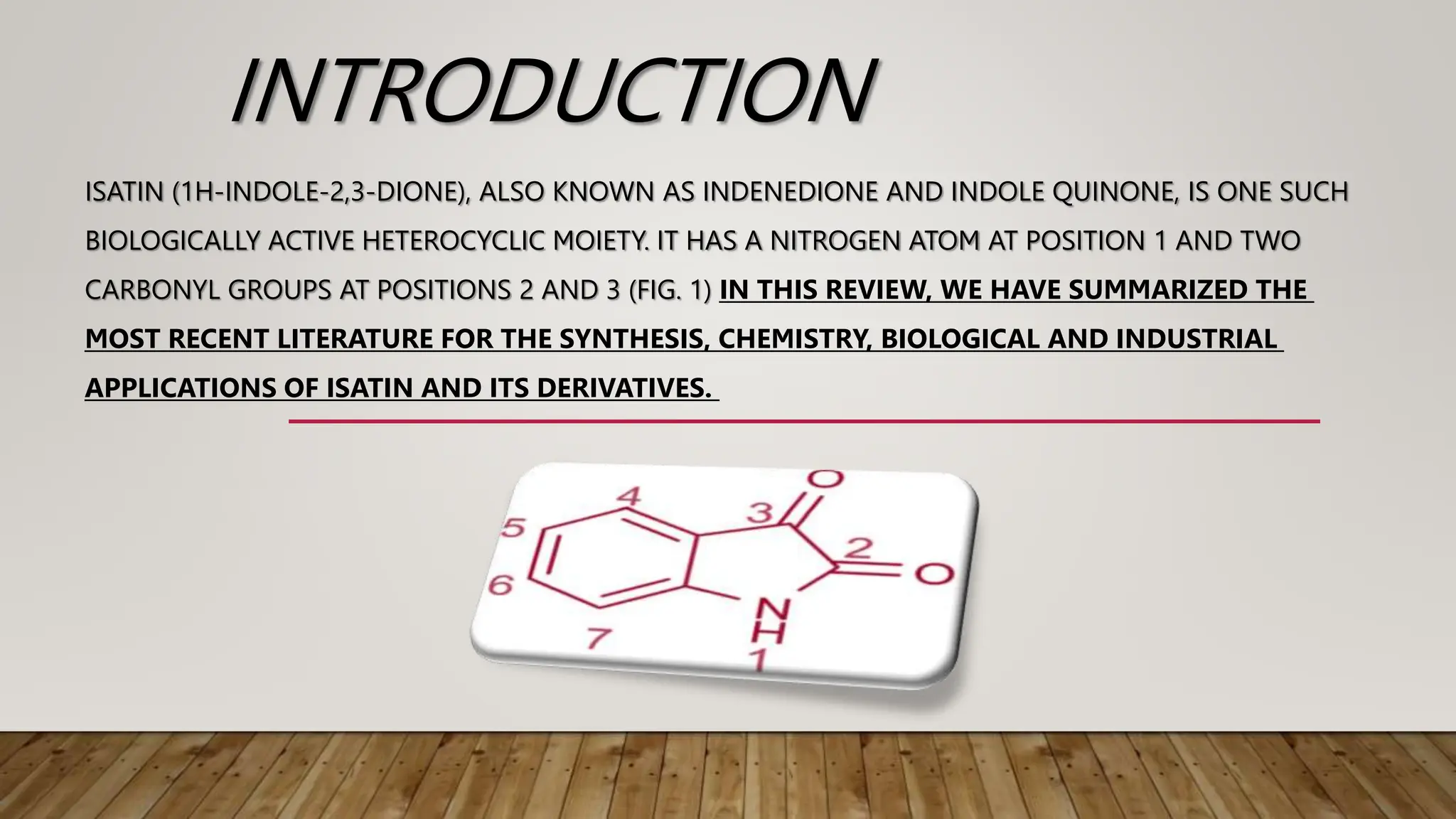 Isatin compound , synthesis, biological evaluation | PPTX
