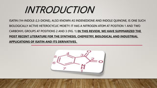 Isatin compound , synthesis, biological evaluation | PPTX