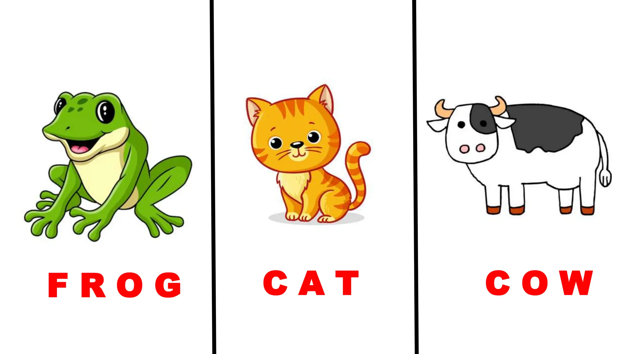 Farm animals and their sound [Cat, Dog, Frog, Horse, Pig and Cow] | PPT