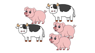 Farm animals and their sound [Cat, Dog, Frog, Horse, Pig and Cow] | PPT