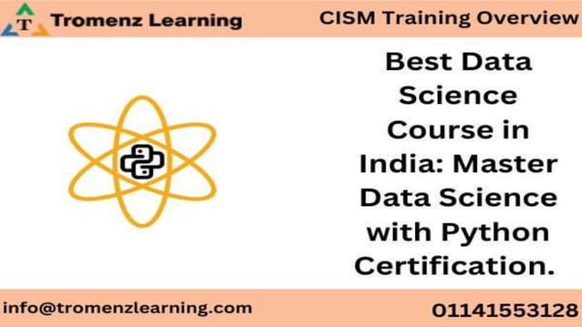 Best Data Science Course In India Python Certification Ppt