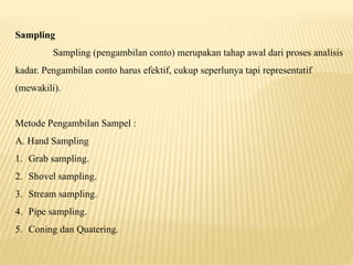 Materi tentang Preparasi sampel bijih nikel | PPTX