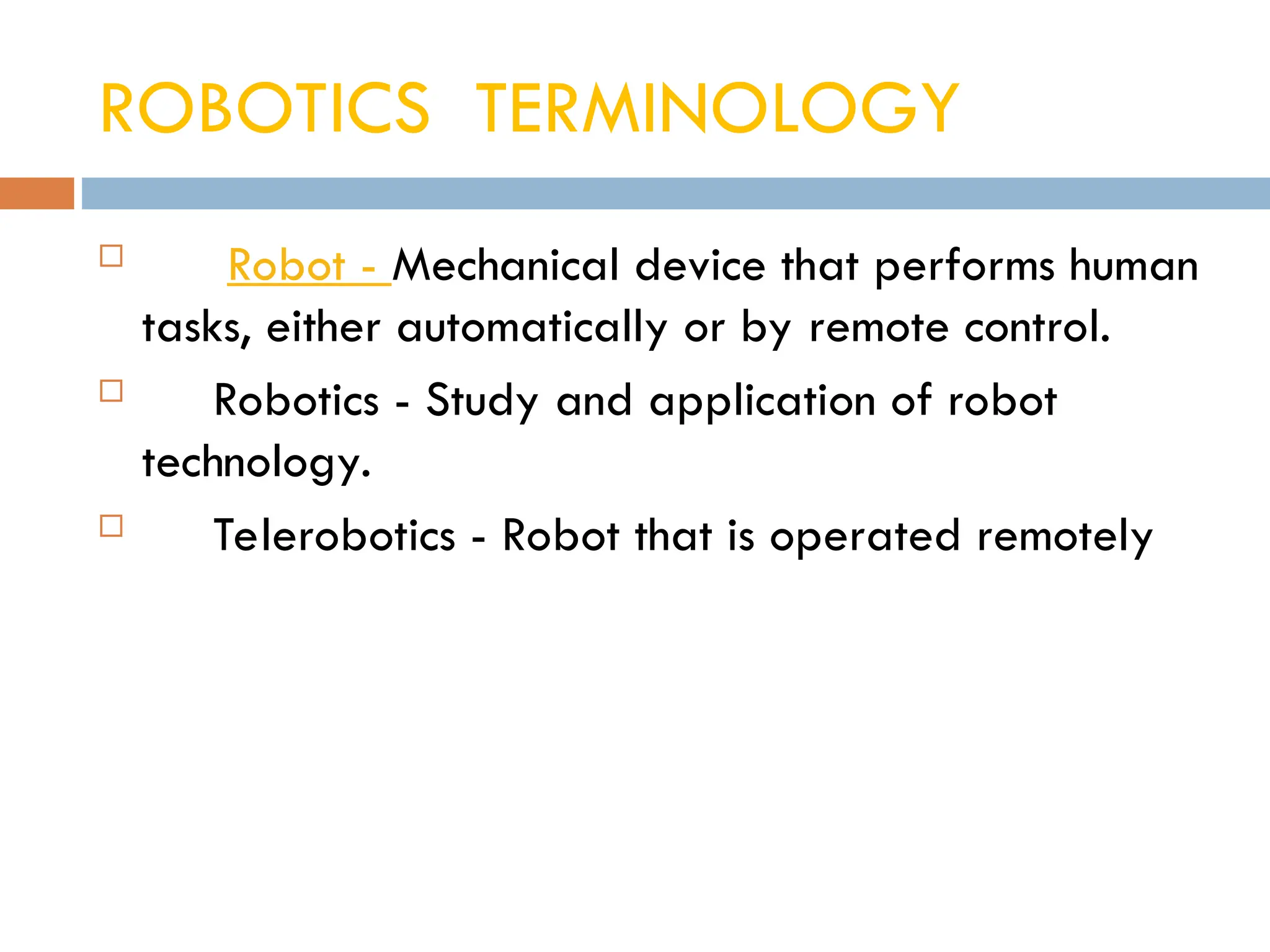 fundamentals of robotics, sensors system, | PPT | Robotics | Technology & Computing