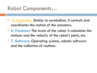 fundamentals of robotics, sensors system, | PPT