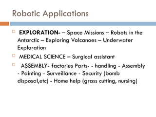 fundamentals of robotics, sensors system, | PPT