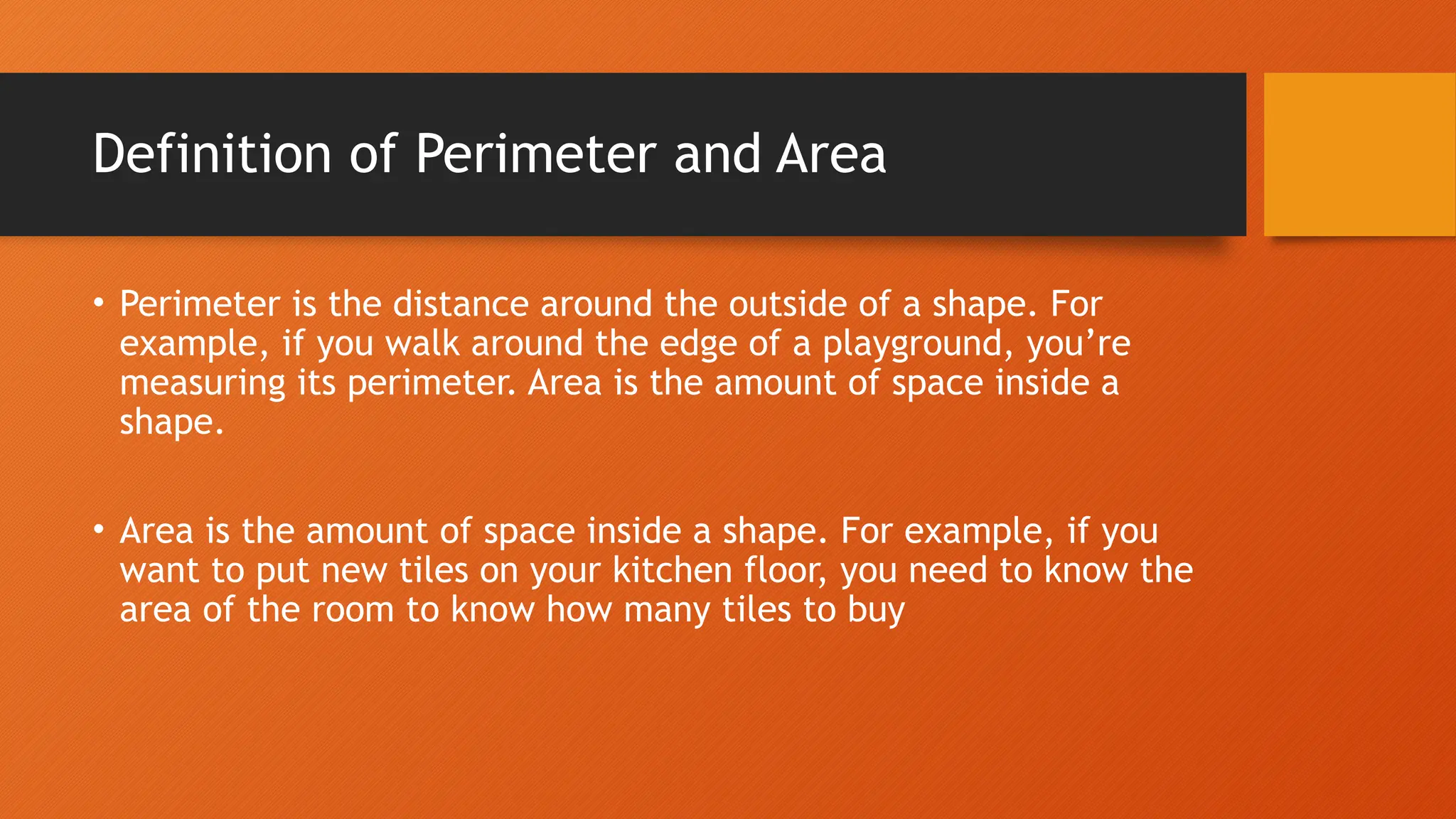 perimeter and area of 2D structure and there formulas | PPT