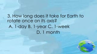 ROTATION VS. REVOLUTION GRADE 6 SCIENCE | PPTX