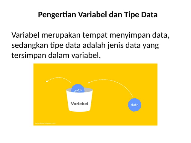 Variabel dan jeni-jenis data tentang aplikasi python | PPTX