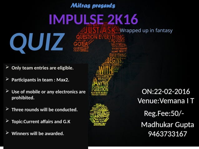 Presentation poster for reference for an event | PPTX