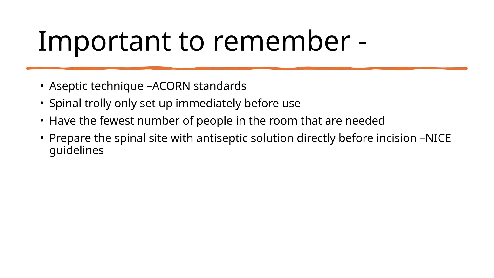 Spinal Anaesthetic Cheat Sheet for Nurses | PPTX