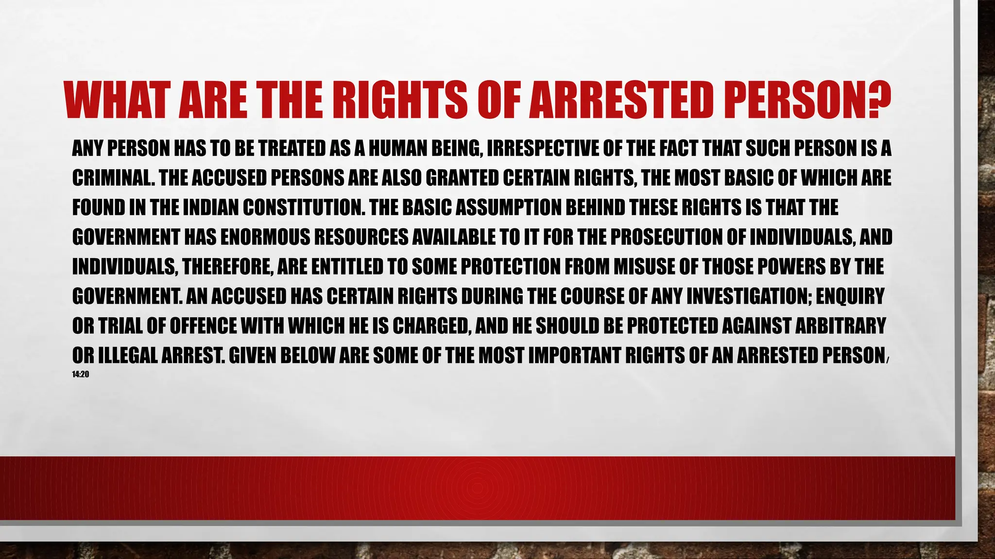 Rights of an Arrested person under .pptx