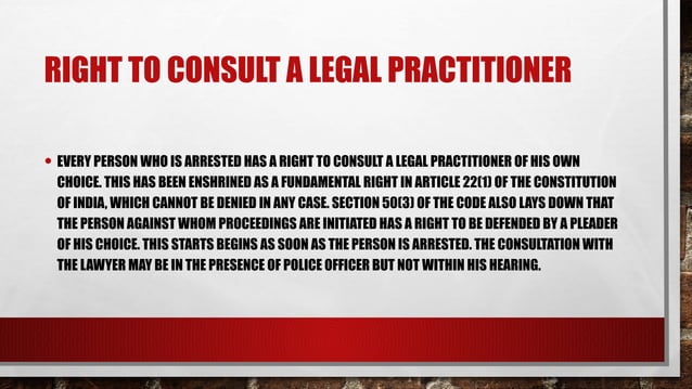 Rights of an Arrested person under .pptx