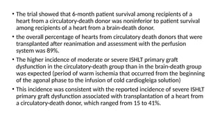 Donors after Circulatory Death Heart Trial | PPTX | Heart and ...