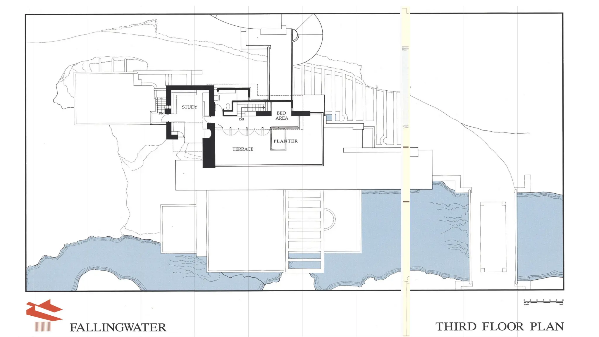 Falling water house presentation slide floor plans | PPTX