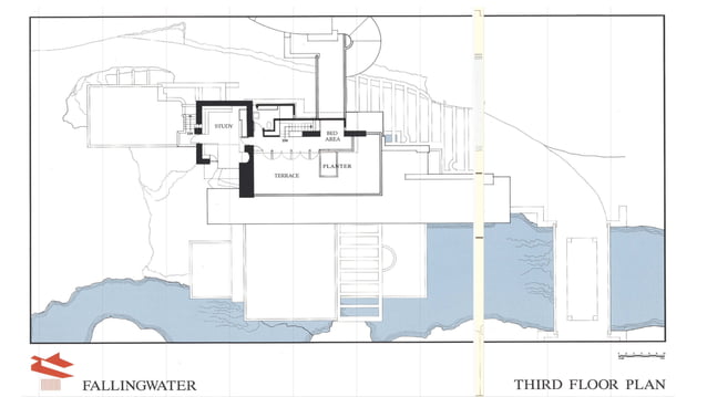 Falling water house presentation slide floor plans | PPTX