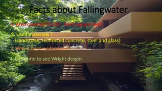Falling water house presentation slide floor plans | PPTX