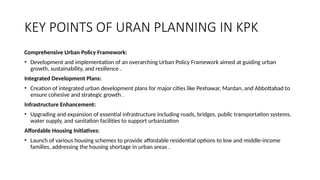 urban planning in Pakistan according to their provinces | PPTX