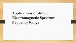 Applications Of Electromagnetic Spectrum | PPTX