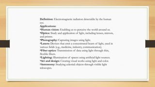 Applications Of Electromagnetic Spectrum | PPTX