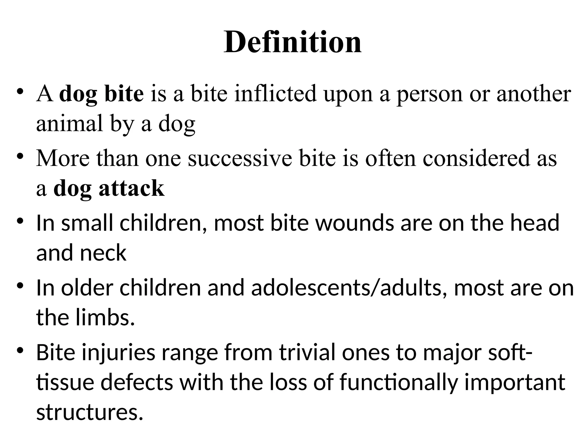 DOG BITE ON HUMANS,TREATMENT ,IMMUNIZATION AND LEGAL IMPLICATION | PPTX ...