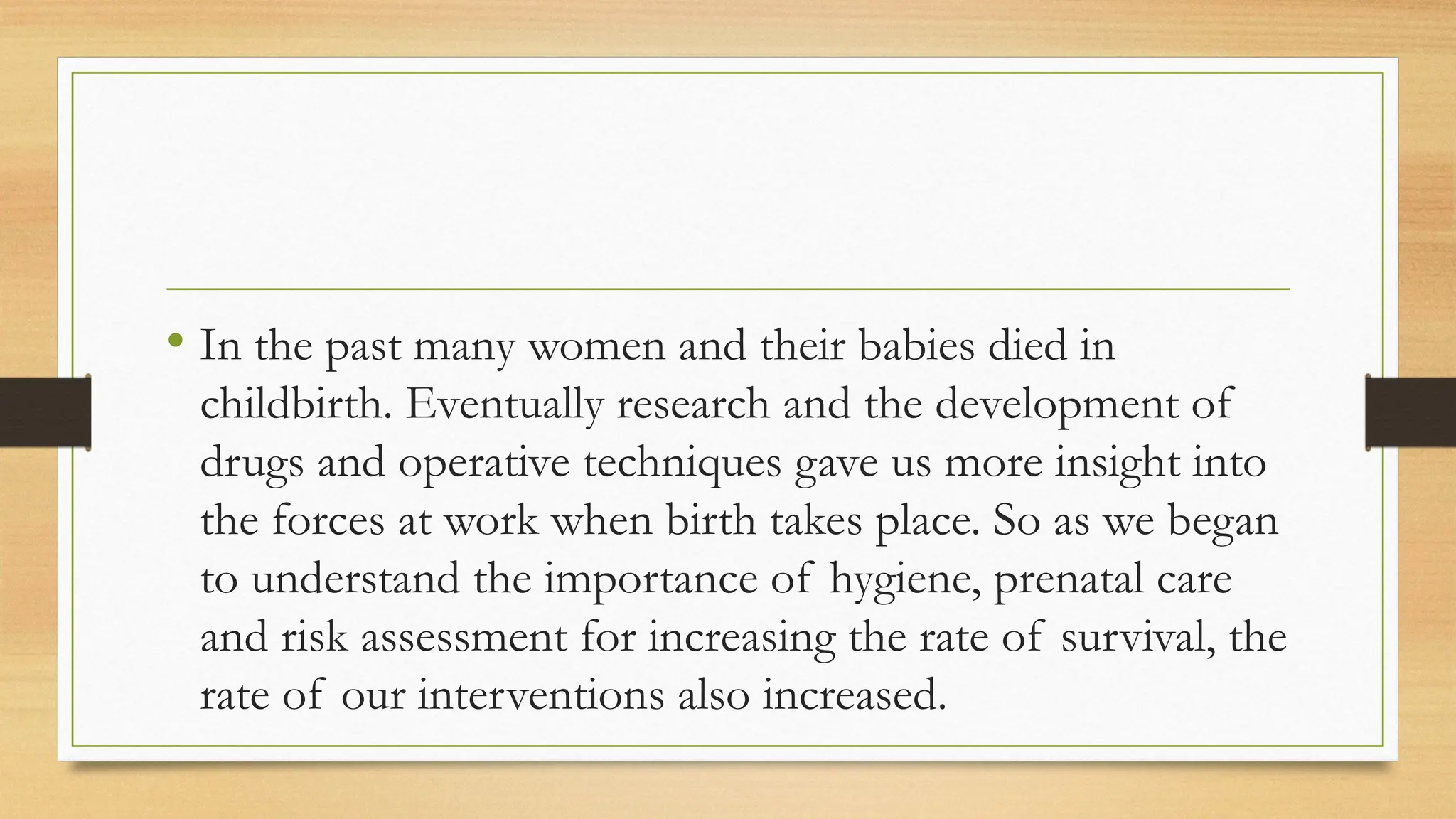 Presentation on demedicalization of birth | PPTX