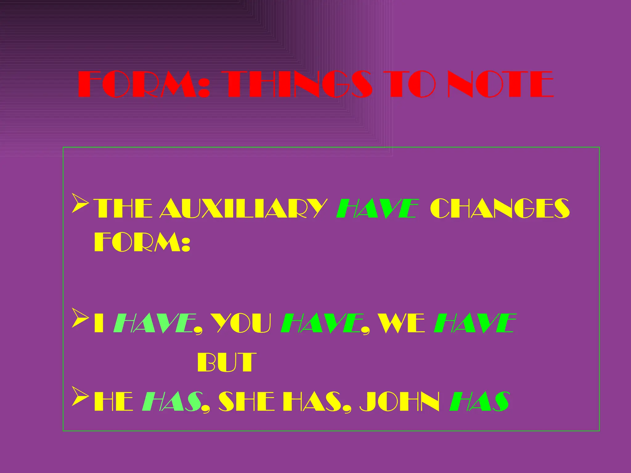 Grammar Presentation :The Present Perfect Tense | PPT