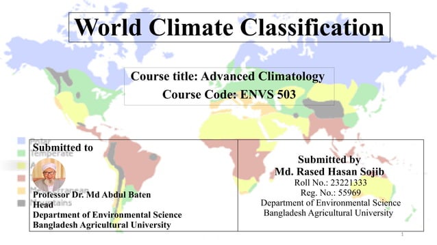 World Climate Classification! Advanced Climatology | PPTX