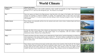 World Climate Classification! Advanced Climatology | PPTX