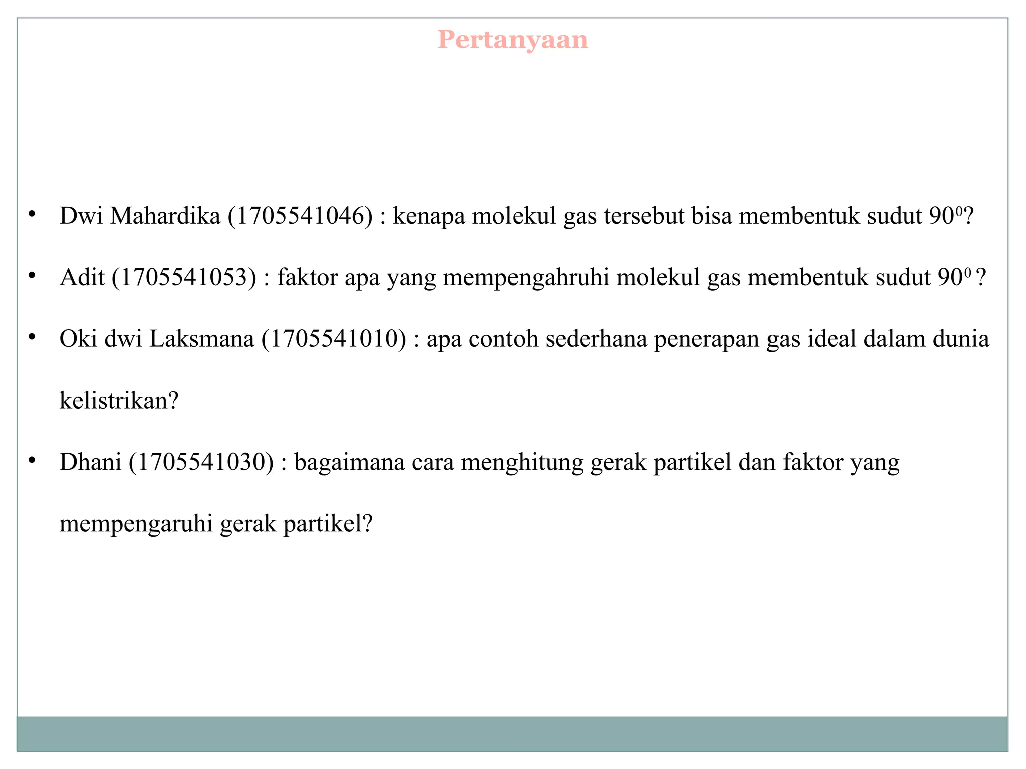 PRESENTASI GAS IDEAL DALAM ILMU FISIKA DI TEKNIK ELEKTRO | PPTX