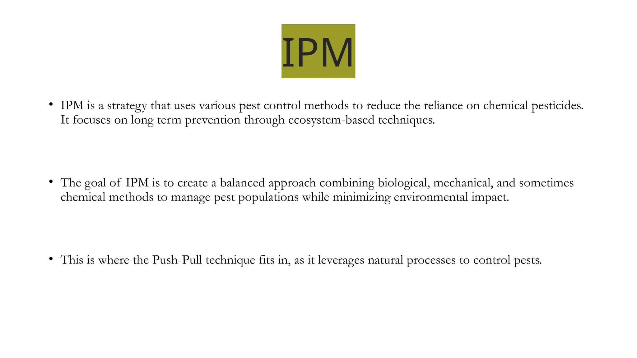 Push and pull in integrated pest management | PPTX