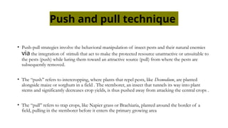 Push and pull in integrated pest management | PPTX