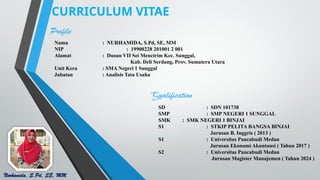 Presentation1.pptx curriculum vitae nurhamida | PPTX