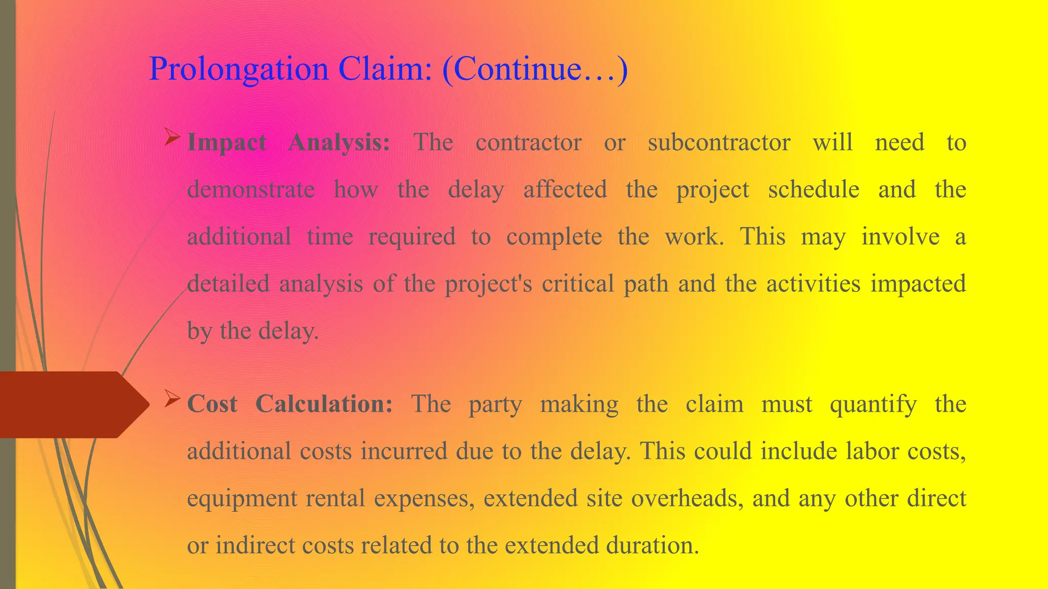 Prolongation, specific Procedures and key | PPTX