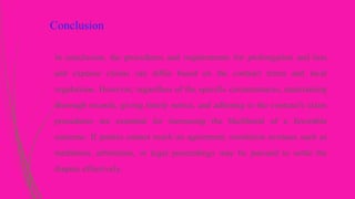 Prolongation, specific Procedures and key | PPTX | Business | Business ...