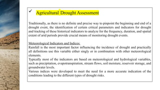 Management of Agricultural drought using Climatic info | PPTX