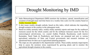 Management of Agricultural drought using Climatic info | PPTX