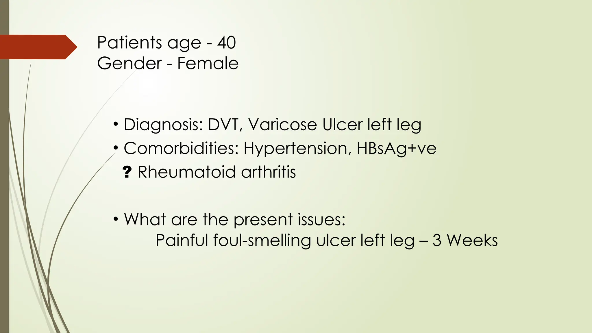 case study patient story presentation ppt | PPT