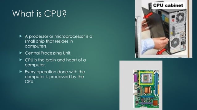 CPU Central Processing Unit Central Processing Unit | PPTX | Computing | Technology & Computing