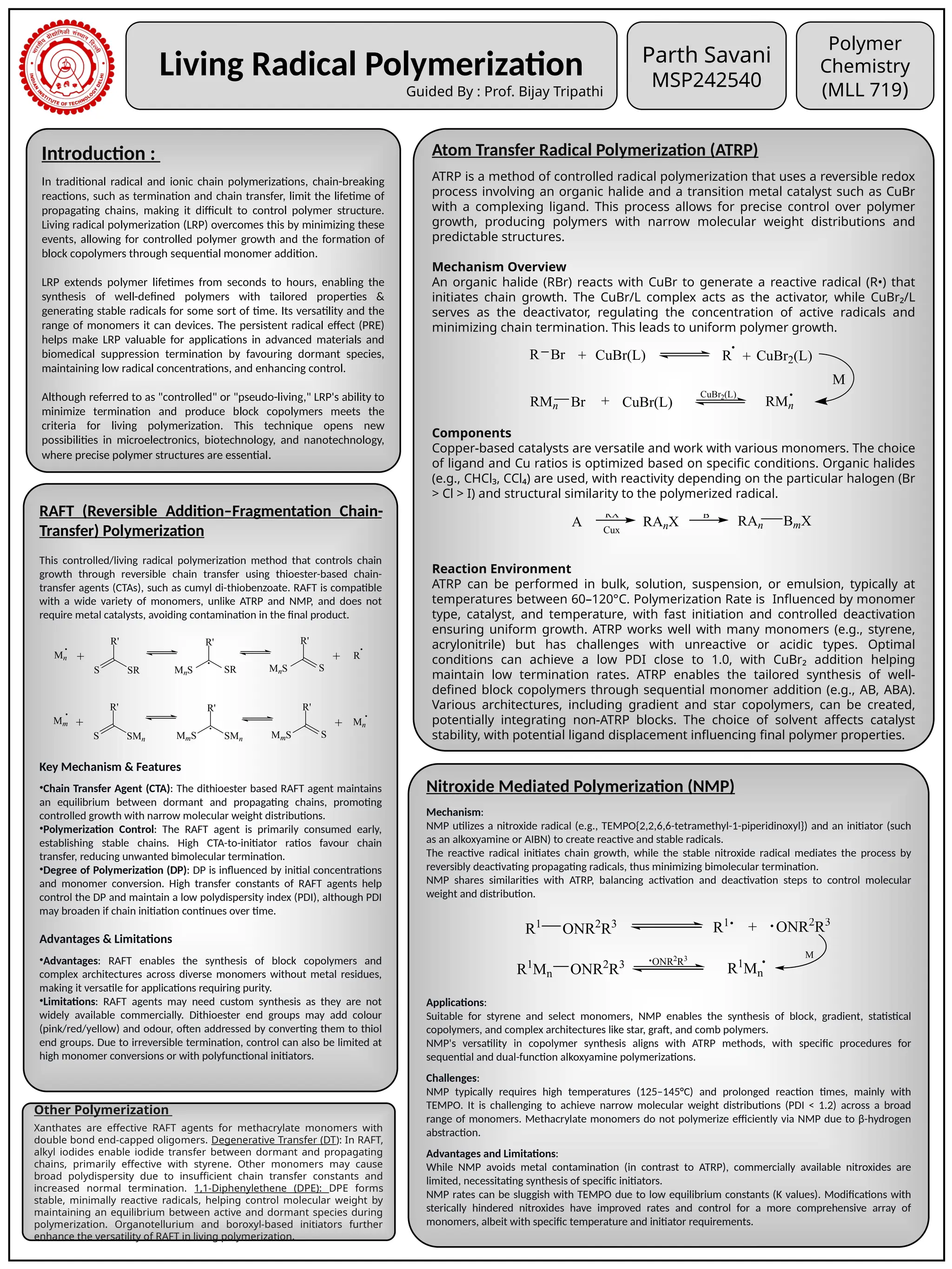 Living Radical Polymerization Atrp Nmp Raft Pptx
