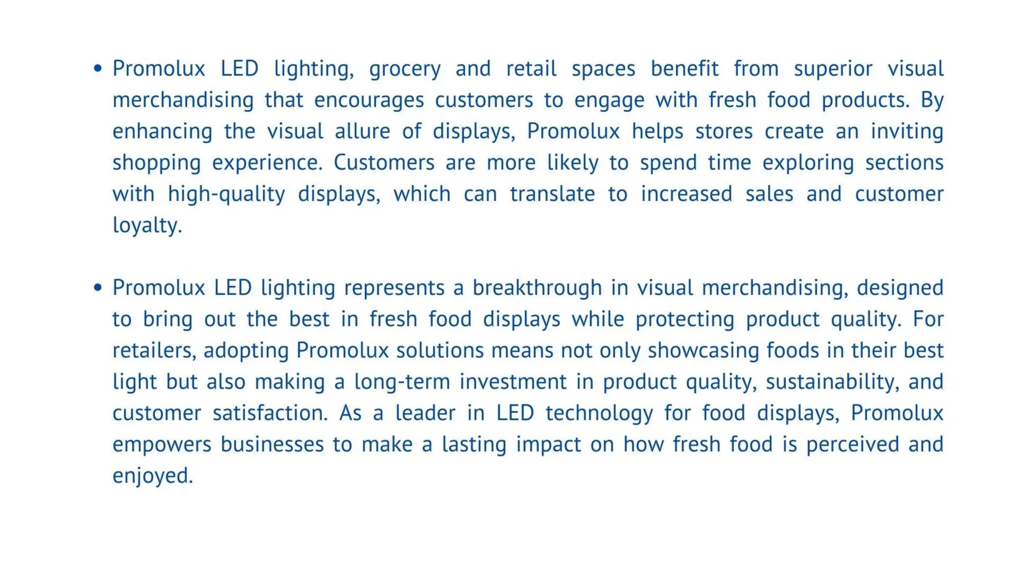 Revolutionizing Fresh Food Displays with Promolux LED Lighting: A ...