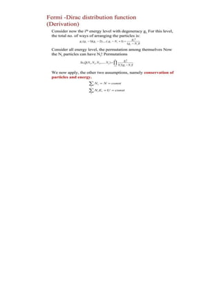 Fermi statistics and its distribution functions | PDF