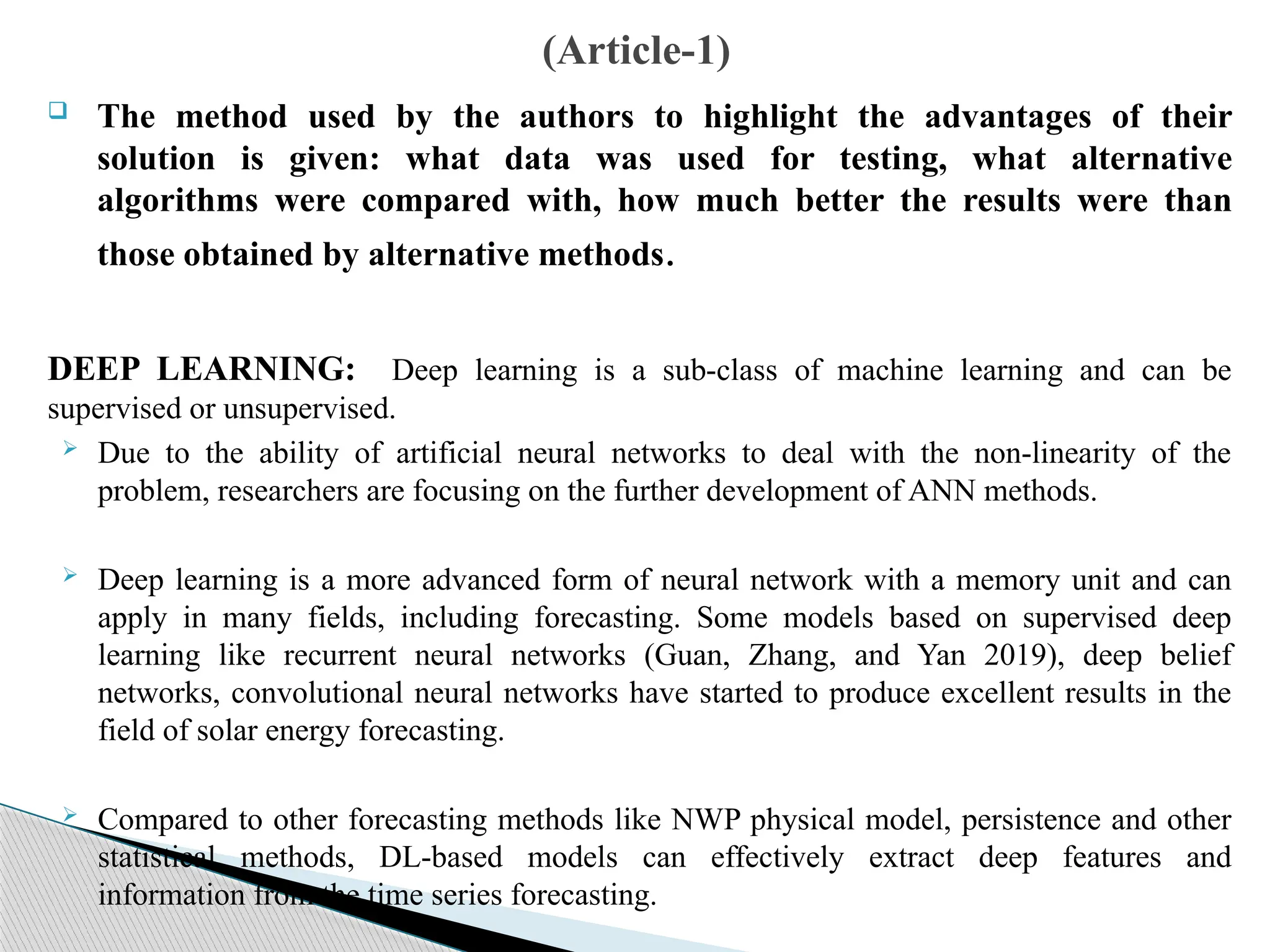 PV power forecasting based on data-driven Models | PPT