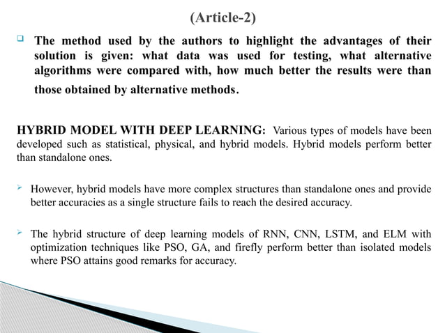 PV power forecasting based on data-driven Models | PPT
