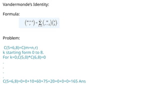 Binomial theorem in number theorem of Discrete Mathematics | PPTX