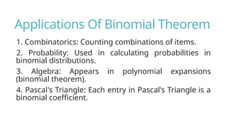 Binomial theorem in number theorem of Discrete Mathematics | PPTX