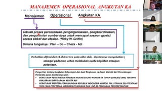 menejemen operasi Kereta api semester genap | PPT