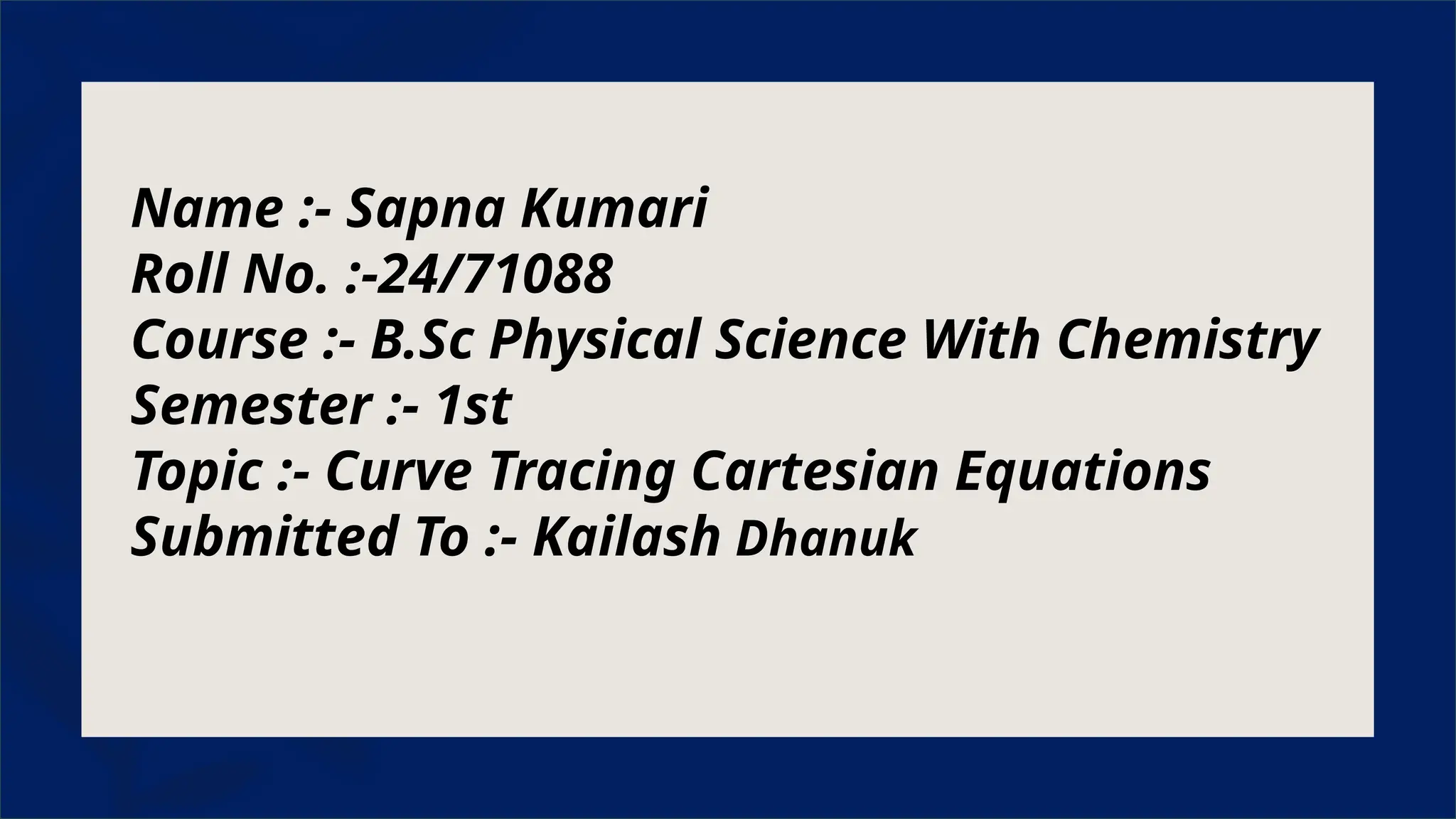 Curve Tracing Cartesian Equations Question Of Tracing Curve Ppt