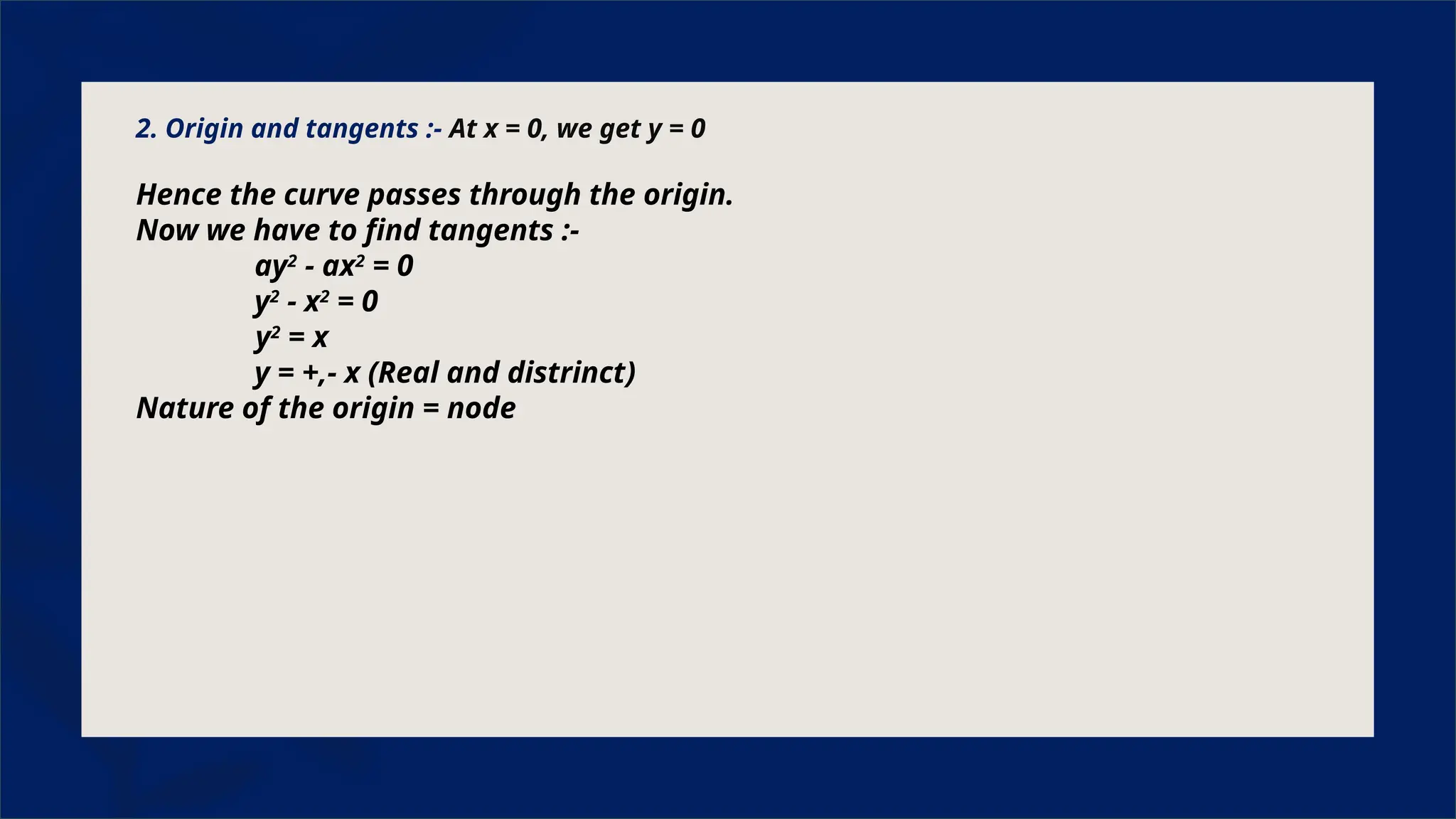 Curve Tracing Cartesian Equations Question Of Tracing Curve Ppt