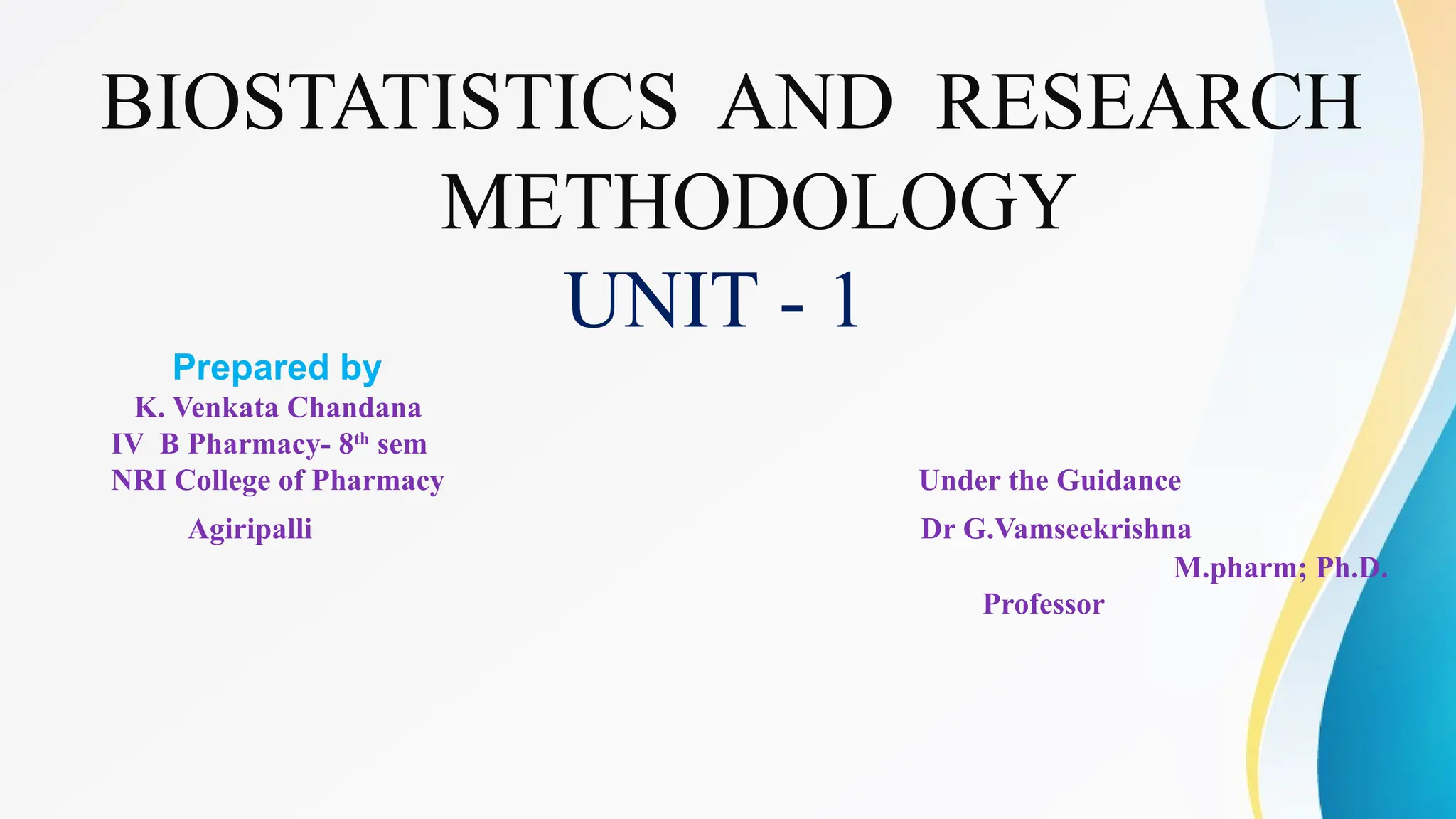 BIOSTATISTICS AND RESEARCH METHODOLOGY | PPTX