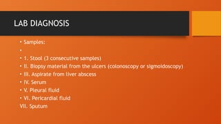 Presentation(1).ppt about amoebiasis, types | PPTX